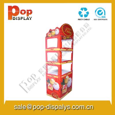 Cina Banchi di mostra pieghevoli del pavimento del cartone, scaffali di esposizione di Candy in vendita