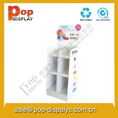 Cina Bene durevole bianco dei banchi di mostra del pavimento del cartone del pallet su misura in vendita