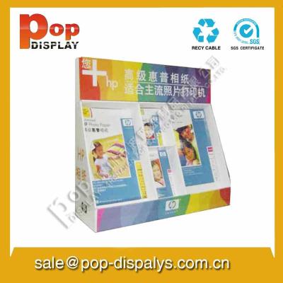 中国 紫外線コーティングが付いている段ボール写真のカウンターの陳列台 販売のため