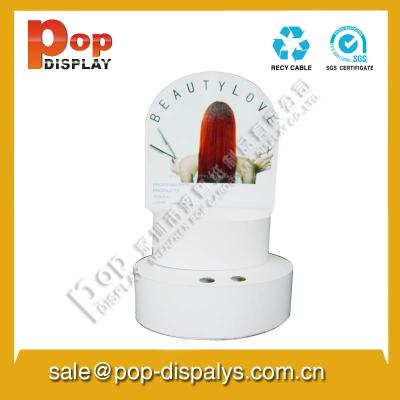 Cina Banchi di mostra rotondi bianchi dello sciampo con la laminazione UV olio/della glassa in vendita