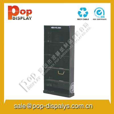 中国 環境に優しい Foldable 黒いボール紙の店の陳列台 販売のため