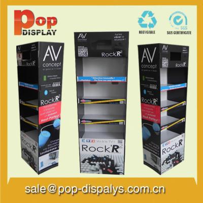 Cina Banchi di mostra del pavimento del cartone della carta ondulata su misura per vendita al dettaglio in vendita
