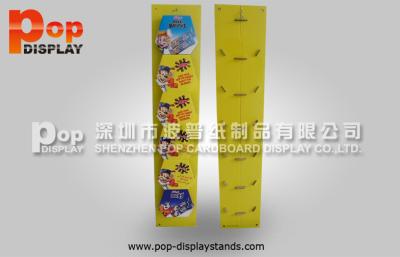 Cina Esposizione d'attaccatura al minuto delle tasche del cartone dello spuntino giallo dei banchi di mostra in vendita