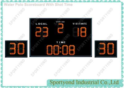 China Marcador del water polo con pares de reloj de tiro, contador de tiempo del tiro de 2 ungüentos en venta