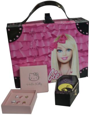 Cina Imballaggio di carta rosa degli accessori dei capelli delle donne su misura con la maniglia in vendita