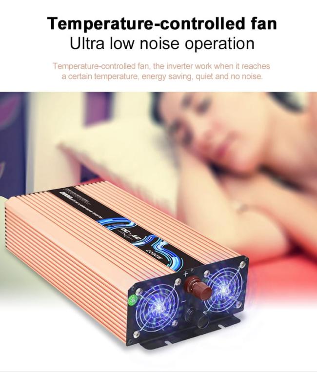2000w pure sine wave inverter temperature-controlled fan