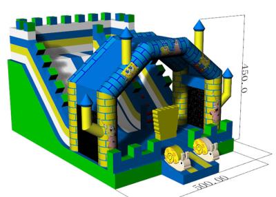 Cina Gonfiabili dell'interno del PVC di Spongebob del fumetto su ordinazione asciugano i castelli di salto gonfiabili dello scorrevole in vendita