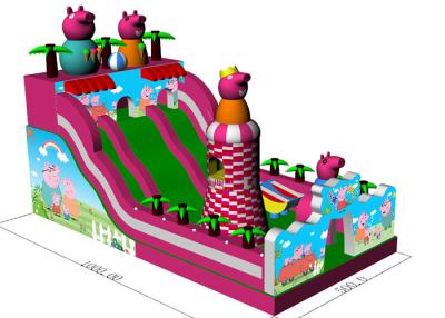 Cina Il gigante scherza il parco di divertimenti gonfiabile dei buttafuori del maiale combinato gonfiabile di Peppa in vendita