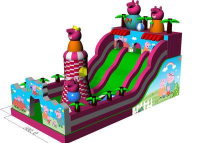 Cina Grande stampa interamente di salto gonfiabile gonfiabile di Digital di tema del maiale di Peppa del castello in vendita