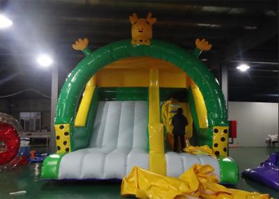 Cina Grande scorrevole del PVC di N di colore verde della giraffa di progettazione creativa asciutta gonfiabile gialla dello scorrevole in vendita