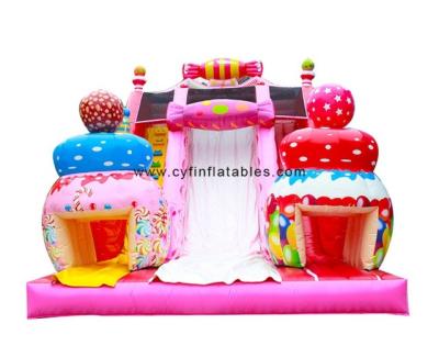 Cina Scorrevole gonfiabile asciutto rosa di tema di slittamento di Candy per la dimensione su misura parco di divertimenti in vendita