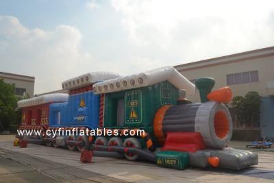 中国 水証拠の膨脹可能な列車の城の爆発の跳ね上がりの家 販売のため