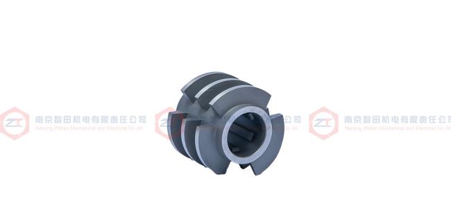 55mm Side Feed Screw Element with Slotted Design – Wear Resistant and CNC Machined