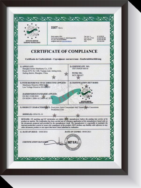 CE certificate 3 - Shanghai Gofun Machinery Co., Ltd.