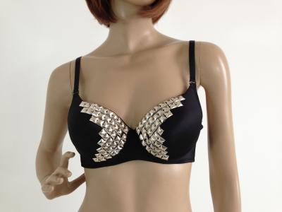 Cina Il night-club copre il reggiseno fissato argento/ha chiodato l'attrezzatura CRB1038 del reggiseno non chiusa in vendita