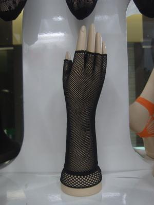 Cina Guanti Fingerless di ballo di usura degli accessori del nero della maglia sensazionale della cavità per gli adulti in vendita