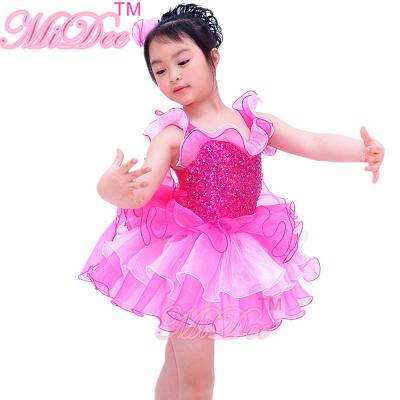 Cina Dei bambini di balletto di Dancewear dell'increspatura della bolla della gonna vita a file indietro in vendita