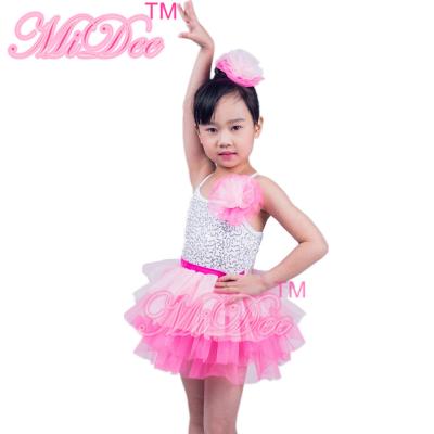 Cina Due vestiti di ballo del vestito dal corsetto degli zecchini dell'argento della gonna di Tires di toni per i bambini in vendita