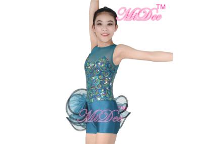 Cina Il ballo di balletto degli zecchini del pavone del body Costumes una gonna laterale dell'organza per l'adulto in vendita
