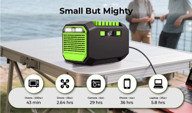 Portable solar generator front view