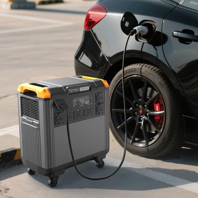 China Estación de energía portátil de 3000W con batería LiFePO4, generador solar para acampar en venta