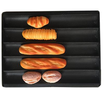 Cina RK Bakeware China Foodservice NSF Baguette in alluminio perforato French Bread Baking Muold in vendita