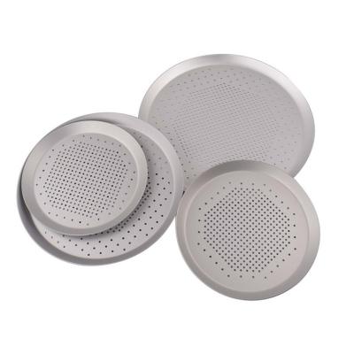 中国 RK Bakeware 中国 食品サービス NSF ハードコート アルミニウム クイック ピザ ディスクと穴を開けたピザパン 販売のため