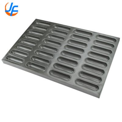 China RK Bakeware China-Silicone Glazed 32 Cups Hot Dog Bun Pan Voor industriële bakkerijen Te koop
