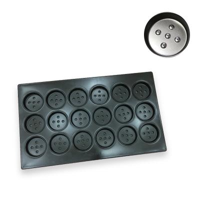 Cina RK Bakeware China Foodservice NSF Wehs102 Non-stick Round Deep Staggered Formation 4 Inch Hamburger Roll Tray in vendita