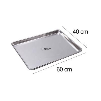 中国 400×600mm メタルシートパン ワイヤーイン・ザ・リム トレイ 0.9mm 厚みオーブン 焼物パン 販売のため