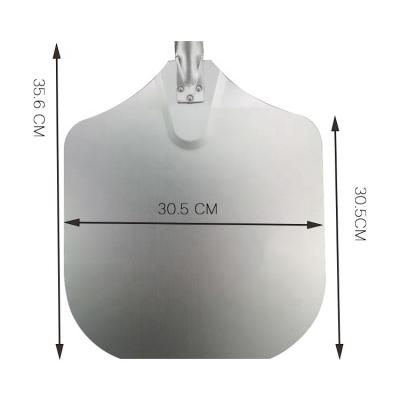 Cina 12'*14'*31' Rettangolo Maniglia di legno Maniglia di metallo Peel di pizza 79 cm Paletta di pizza in alluminio in vendita