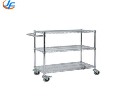 Cina RK Bakeware China Foodservice NSF 3 Tier Acciaio inossidabile Camionetto per la ristorazione Camionetto per la distribuzione dei materiali in vendita