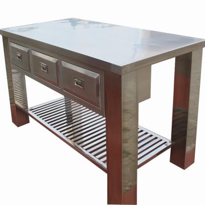 Cina RK Bakeware Cina Foodservice Cucina commerciale su misura Armadio da cucina in acciaio inossidabile Tavolo da forno in vendita