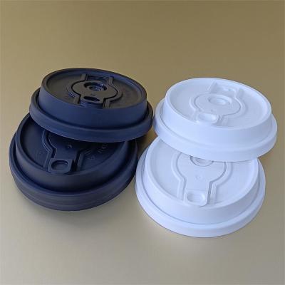 PP Leak proof Coffee Milk Tea Hot Drink Thick Flat Mouth Sealed Cover