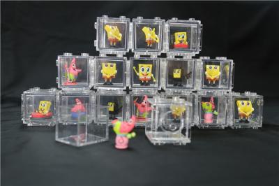 Cina Figure raccoglibili multiformi scatola trasparente di Spongebob per la decorazione in vendita