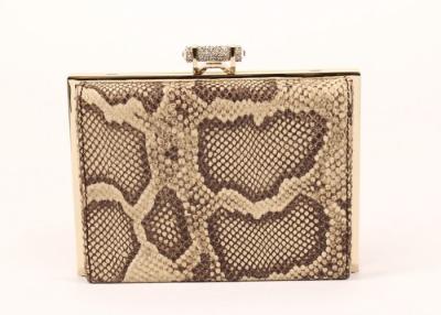 Cina Borsa di frizione di Brown scuro del modello di Snakeskin, borsa di frizione nera di cuoio di brevetto della mucca in vendita