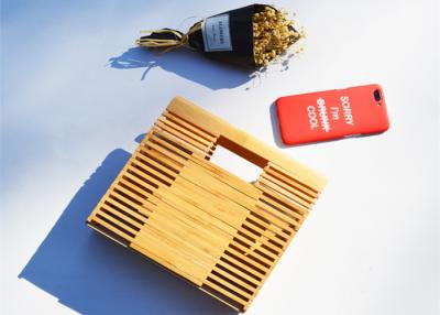 Cina Borse di frizione di bambù di sera di rettangolo d'annata a forma di scatola per le vacanze estive in vendita