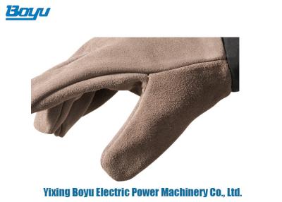 China Koeienhuid Transmissielijn Stringing Tools vonkbestendige Lashandschoenen 36cm Te koop