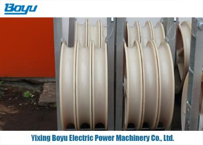 China Bloque de poleas de rueda de nylon para 3 conductores de paquete en venta