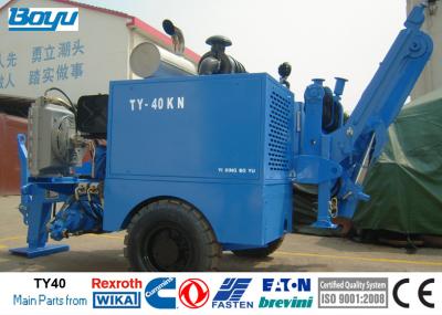 중국 Cummins Engine와 독일인 Rexroth 유압 장치를 가진 장비를 묶는 110kv 전송선 40kn 긴장 판매용
