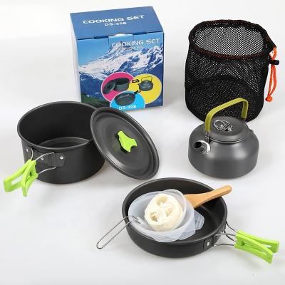 Cina Le pentole di campeggio all'aperto del venditore PIÙ IMPORTANTE della fabbrica scompigliano Kit Portable Picnic Pot Pan che si accampa cucinando l'insieme per fuori l'escursione della porta in vendita