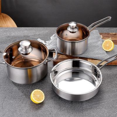 Cina I vasi multiuso della cucina di serie 5Pcs di incremento che cucinano le pentole mette gli insiemi dei vasi di acciaio inossidabile in vendita