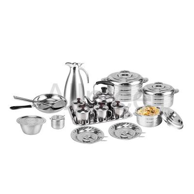 Cina Cucina 21pcs dell'insieme di 410 pentole di acciaio inossidabile di uso della famiglia che cucina il bollitore dell'acqua del vaso in vendita