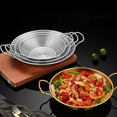 Cina Induzione di cottura di vendita calda delle pentole della cucina di Amazon che frigge la padella dei frutti di mare di Pan Stainless Steel Paella Pans in vendita