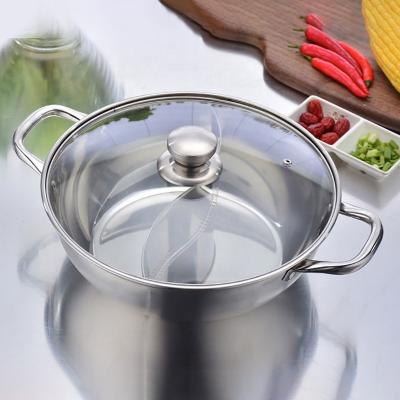Cina Induzione di alta qualità che cucina i vasi della minestra della cucina dello stufato di castrato di acciaio inossidabile del vaso 304 con il coperchio di vetro in vendita