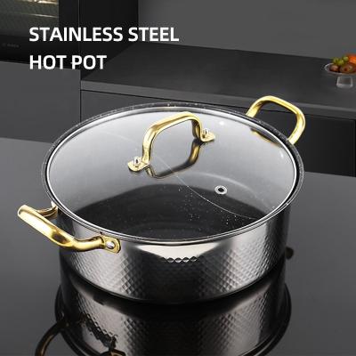 Cina Nuova minestra di arrivo & stufato di castrato di riserva di acciaio inossidabile dei vasi 304 della cucina delle pentole di induzione del vaso con il divisore in vendita