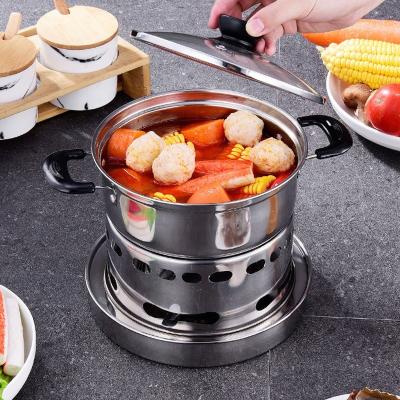 Cina Insieme portatile dello stufato di castrato di self service della stufa dell'alcool di acciaio inossidabile di modo singolo dello stufato di castrato dell'hotel semplice della cucina in vendita