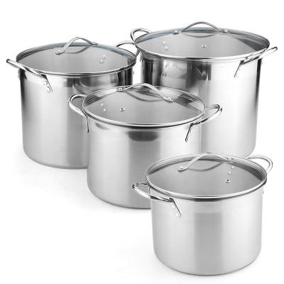 Cina Buoni vasi di cottura di vendita di Stew Pots Cooker ss 304 d'argento delle pentole di capacità grande con la maniglia biauricolare in vendita