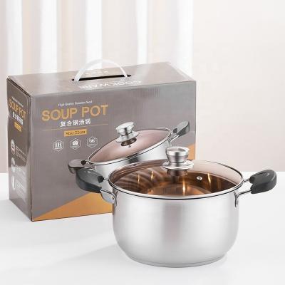 Cina Doppio vaso di riserva di cottura d'acciaio inferiore all'ingrosso della minestra di Stew Pot Shabu Pot Stainless di induzione del venditore più importante in vendita