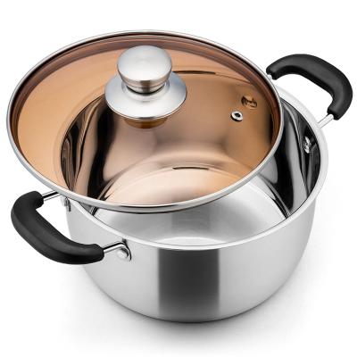 Cina Il migliore multiplo d'argento di vendita dell'articolo da cucina del Cuoco-vaso gradua i vasi secondo la misura circonda la cottura del vaso della minestra con il coperchio di vetro in vendita